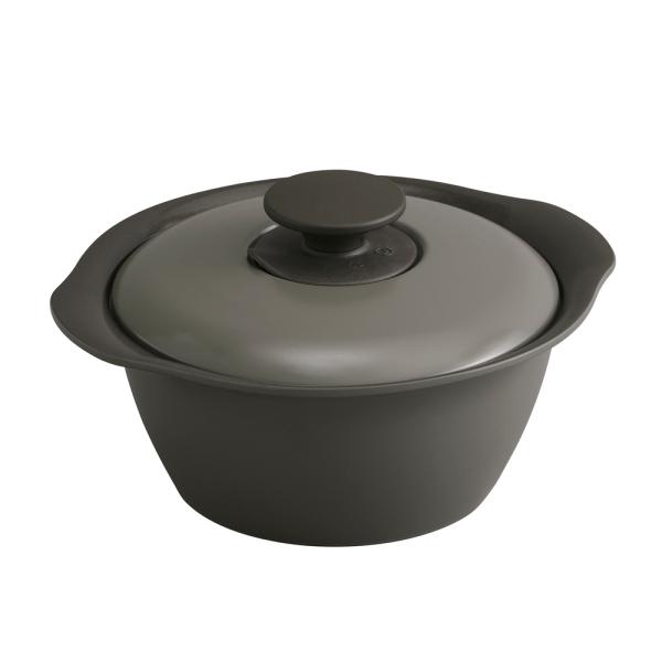 無加水鍋 20cm チャコールグレー （IH・ガス対応） MKS-20 (鍋 無加水 無水鍋 IH対応 ガスコンロ オーブン おしゃれ なべ ナベ IRIS アイリスオーヤマ)●素材が持つ水分を活かし、最小限の水で調理が可能です。●1台で6...