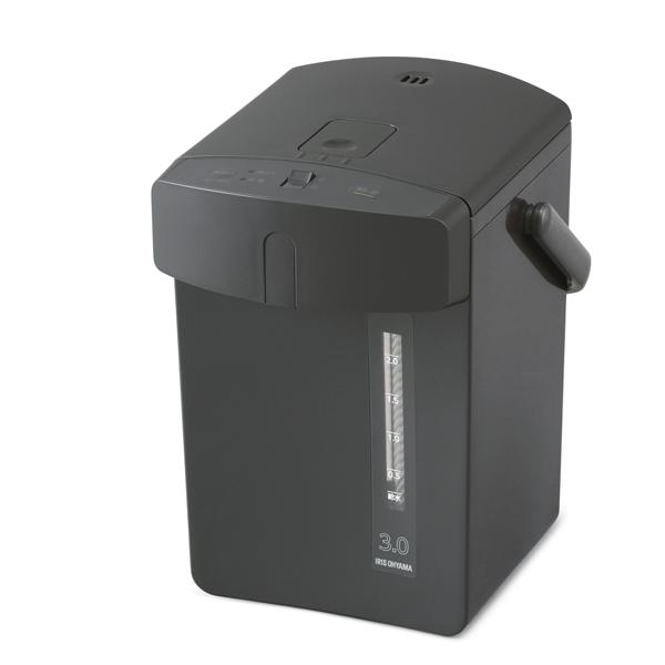 ジャーポット 3.0L メカ式 ブラック IMHD-230-B (電気ポット 保温 空焚き防止 お手入れ簡単 アイリスオーヤマ)●角型を基調としたスタイリッシュなデザインのジャーポットです。●丸型デザインよりスリムでコンパクトに見えるデザイ...