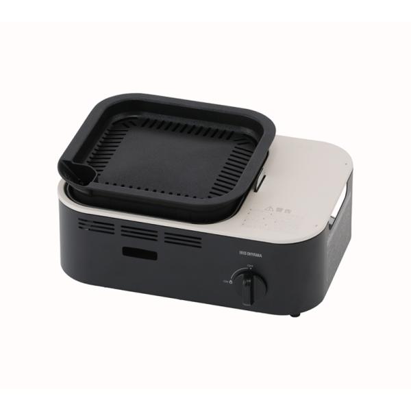 減煙焼肉カセットコンロ チャコール IGC-GY1-H (減煙カセットコンロ お家焼肉 調理器具 アイリスオーヤマ)●グリルプレート付きのスタンダードタイプです。●焼き肉・ステーキ・焼き魚・野菜炒めなどの調理ができます。●グリルプレートはフ...