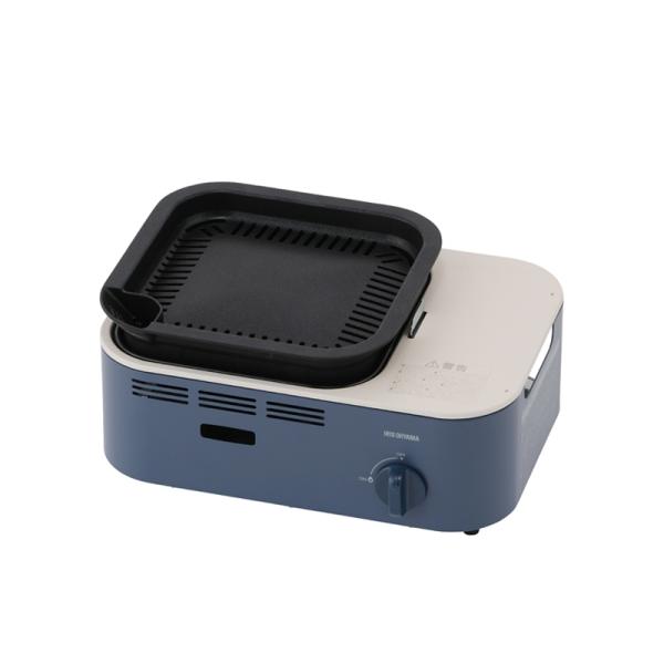 減煙焼肉カセットコンロ アッシュネイビー IGC-GY1-A (減煙カセットコンロ お家焼肉 調理器具 アイリスオーヤマ)●グリルプレート付きのスタンダードタイプです。●焼き肉・ステーキ・焼き魚・野菜炒めなどの調理ができます。●グリルプレー...