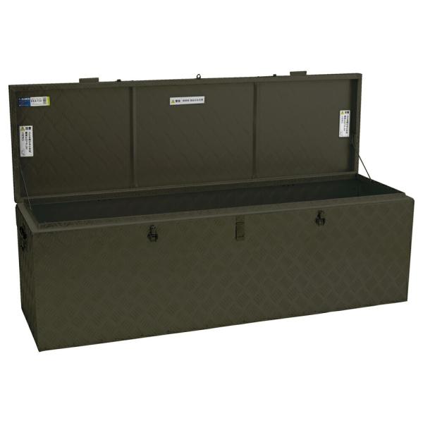 アルインコ ALINCO 万能アルミボックス ODグリーン BXA150GR (収納ボックス　収納箱　収納用品　マルチボックス　工具箱)丈夫で万能なアルミボックス！！南京錠取付け金具付！！軒先やお庭での収納BOXとしてだけではなく、作業用ト...