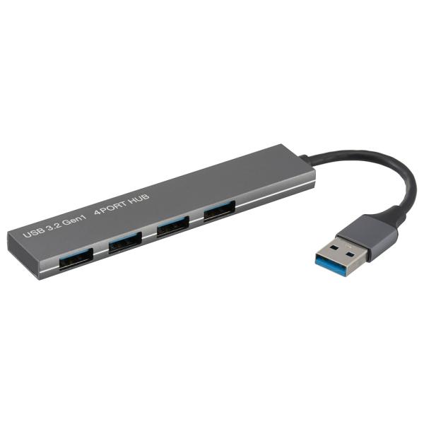 USBハブ4ポート USB3.2Gen1対応 USBTypeAコネクタ [品番]01-3975 PC-SH4P307-H            ([パソコン・スマホ関連:USBメモリ・ハブ] オーム電機)●USB Type-Aコネクタ接続 ...