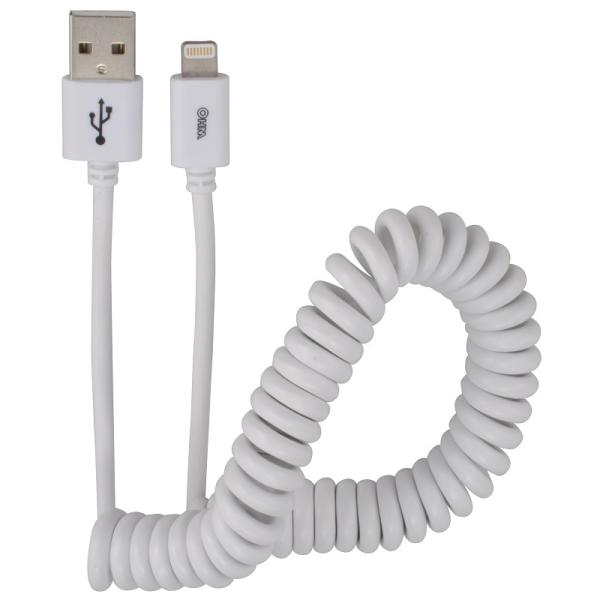 オーム電機 AudioComm カール式 ライトニングケーブル 1m [品番]01-7030 IP-C10CLH-W 4971275170308● Appleの正規ライセンス「Made for iPod/iPhone」取得製品● USBポー...