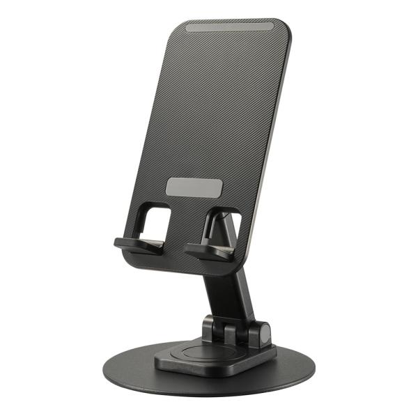 スマホ&amp;タブレットスタンド ブラック （品番）01-7232 SMT-OS01-K (パソコン・スマホ関連:その他・アクセサリー オーム電機)●折りたたんでコンパクトに収納できます。●底板はスチール製、アーム部はアルミ製で安定性が高...