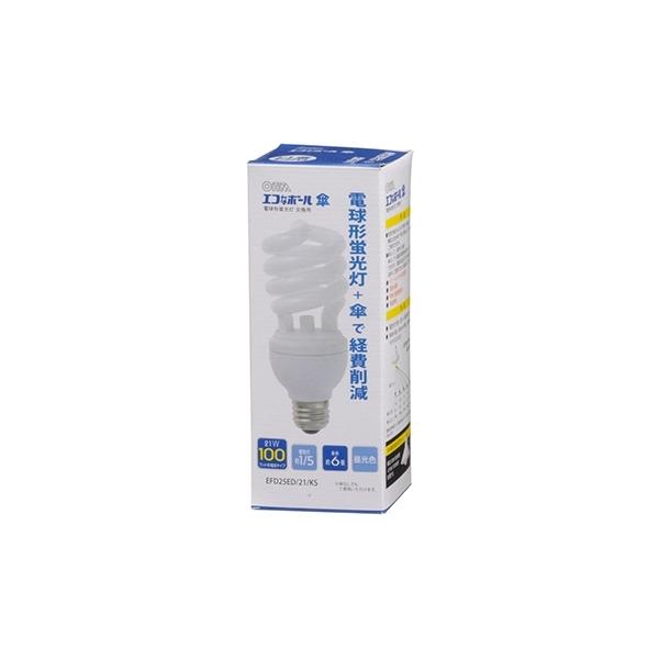 オーム電機 電球形蛍光灯 スパイラル形 E26 100形相当 昼光色 エコなボール [品番]04-8359 EFD25ED/21/KS 4971275483590● 屋内専用（屋外使用禁止）《蛍光灯 照明器具》※画像はイメージです。