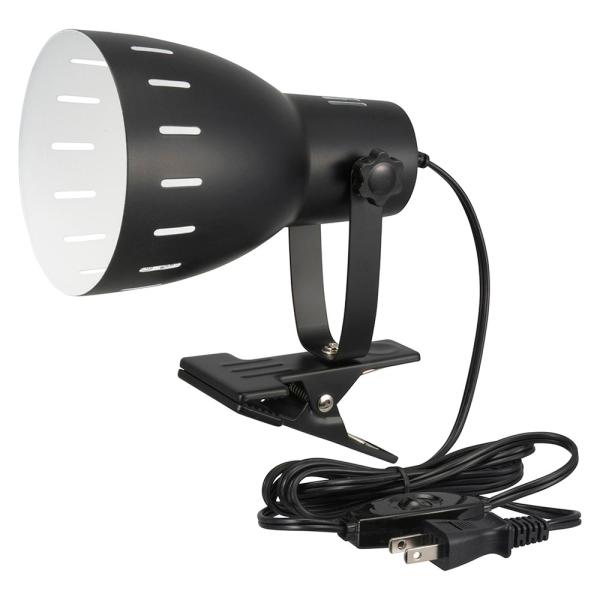 クリップライト E26 電球別売 ブラック （品番）06-1644 LTC-N126AK-K (照明器具:クリップライト オーム電機)●電球はお好みの光源色でご使用できます。●口金E26、白熱電球60W以下、LED電球10W以下の電球に対応...