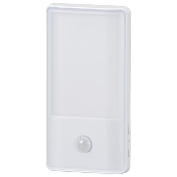 LEDナイトライト 明暗人感センサー式 電球色 （品番）06-1721 NIT-ALA6JY-WL           (照明器具:ナイトライトコンセント式 オーム電機)●周囲が暗くなり人が近づくと点灯します。●点灯時間を約30秒／約15秒...