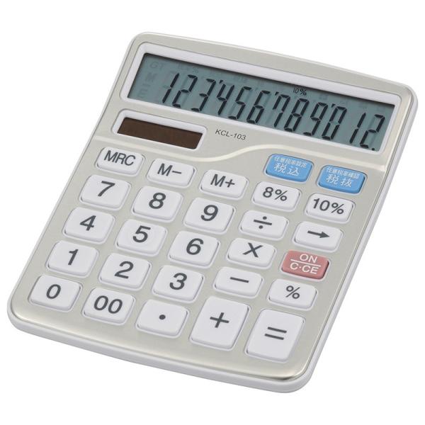 オーム電機 中横型電卓 税率切り替え 12桁 KCL-103 4971275788305● 12桁表示。早打ち対応や修正キー付きなど、あると便利な機能が充実● 8％・10％ボタンを押すだけで簡単税率設定● 任意税率設定機能で8％・10％以外...