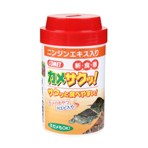 カメサクッ！ 34g 34g (カメの餌 亀 エサ 飼料 おやつ 子亀 イトスイ)●ソフトな食感で食べやすく子ガメにも最適。●カルシウムたっぷりの天然川エビ入り。●ニンジンエキス入りのスティックと川エビ（ビタミンAとカルシウム）が入っている...