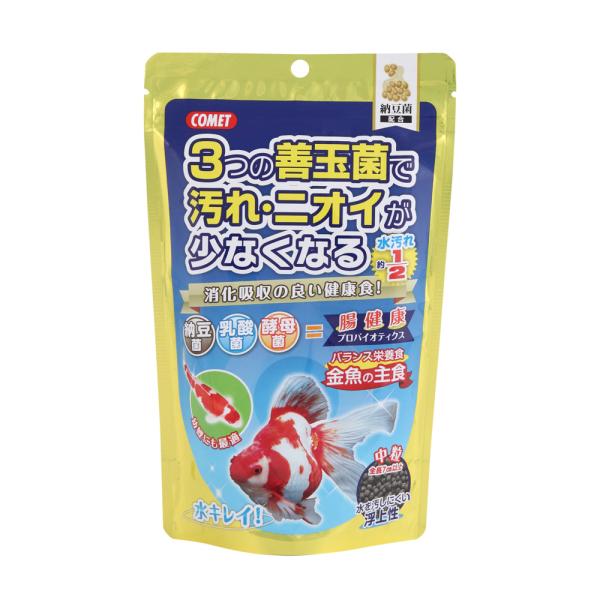 金魚の主食 納豆菌 中粒 200g 200g (観賞魚 善玉菌 健康 バランスフード 浮上性 イトスイ)●納豆菌・乳酸菌・酵母菌の3つの善玉菌の力で金魚の腸内細菌のバランスを整え、水の汚れや嫌なニオイを減らします。●金魚の色を鮮やかにするカ...
