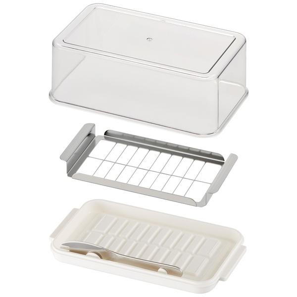 スケーター 業務用サイズ ステンレスカッター付き バターケース BTG2DXN (バターケース バターカッター 食洗器対応 大容量 Skater)●業務用サイズ(約450g)のバターが、一度に20個分(1個=約20g)にカット!切り分けてお...