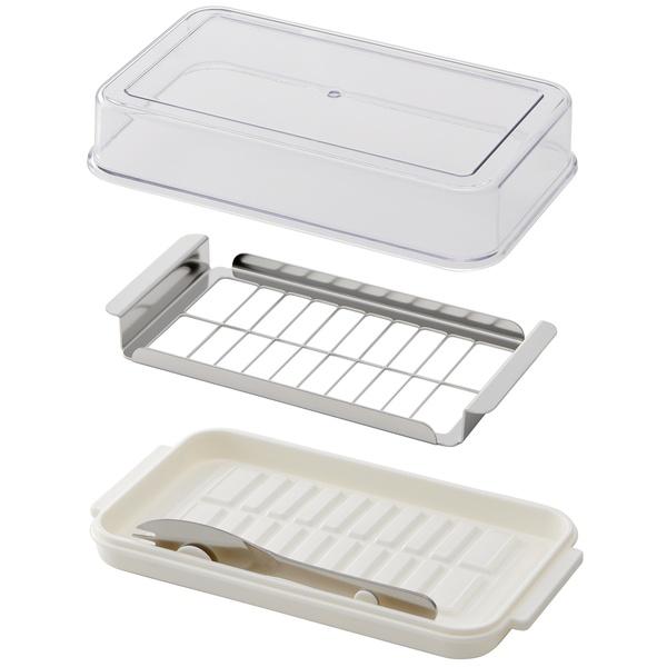 スケーター ステンレスカッター式バターケース ベーシック BTG2DXNN (バターケース バターカッター食洗器対応 Skater)●一度で20個(1個=約10g)にカット!そのまま保存できるステンレスバターカッター&amp;ケースです●バ...