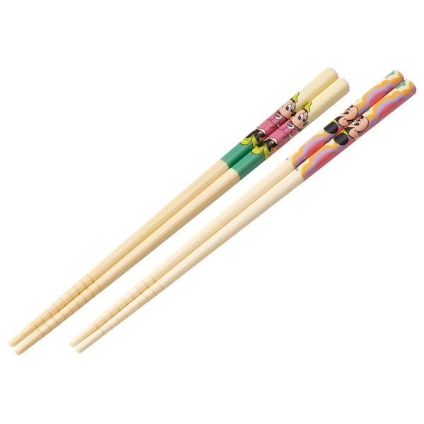 スケーター お箸 レトロ ミニーマウス 2Pセット 21cm  ANT4W (ディズニー 子供 子供用はし はし おはしセット 食洗機対応 キャラクターグッズ 日本製 Skater)●かわいいキャラクターの竹製お箸です●使いやすく、持ちやす...