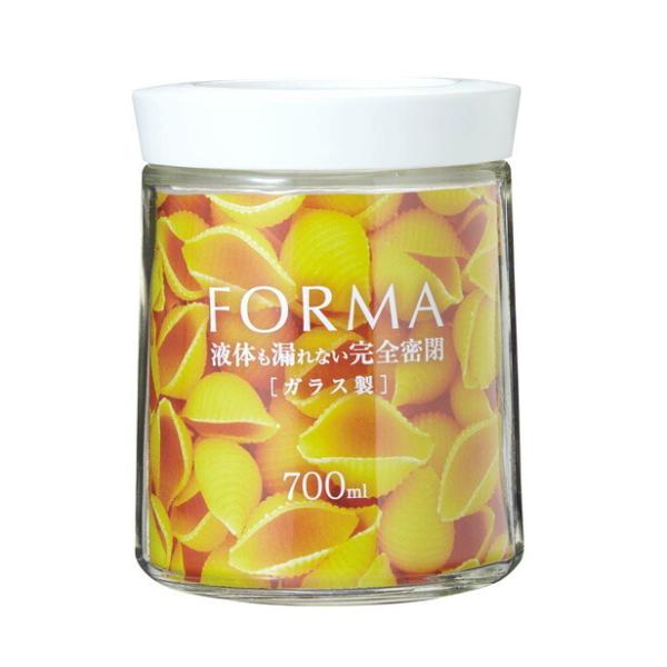 フォルマ 密閉ガラスポット MG-700 ホワイト  アスベル 保存容器 キャニスター 密封瓶 キッチン用品●これまでの保存方法を変える魔法の容器！【完全密閉保存】できるガラスポットです。●ネジ式開閉&amp;パッキン付きフタで完全密閉を実...