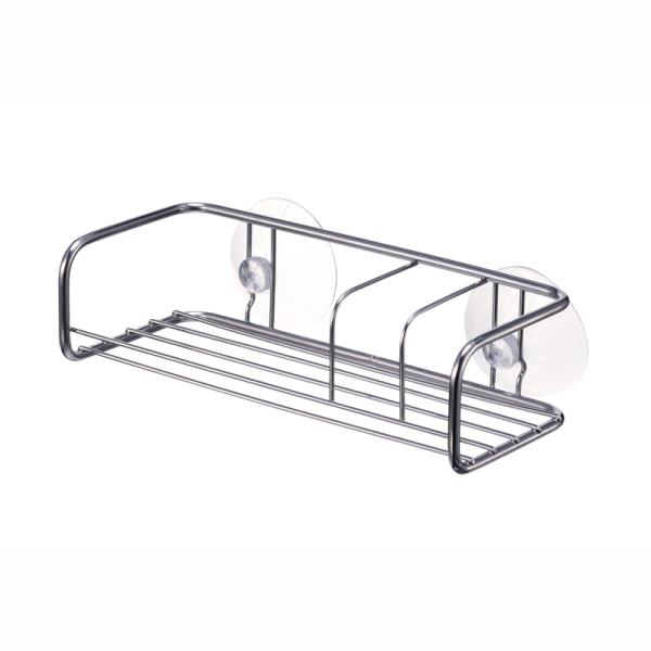 ポゼ 洗剤 スポンジラック ステンレス A2600 (吸盤 シンク用 スポンジ入れ キッチン用品 アスベル)●洗剤とスポンジをすっきり収納。●洗剤＋スポンジ2個対応。●吸盤取付。(吸盤 シンク用 スポンジ入れ キッチン用品)※画像はイメージです。