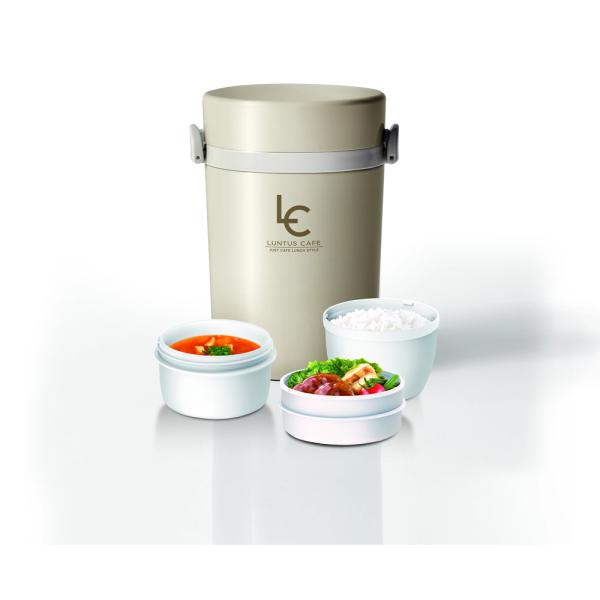 ステンレス保温 3段ランチボックス HLB-B700 アイボリー A3197 (真空保温ランチボックス スープジャー エア弁 ランチ用品 アスベル)●ステンレス真空断熱構造で温かさをキープ。●コンパクトなフォルムでしっかり容量。(真空保温ラ...