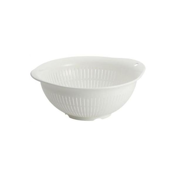 Ｎポゼ　ザル２４型 ホワイト アスベル ASVEL [調理道具　ざる　ボウル　キッチン用品　銀イオン Ag+]●軽くて手軽に扱えるAg+抗菌加工のプラスチックボール●スリット形状の穴で水切れしやすい●野菜や麺類の水切りに。《調理道具　ざる　...