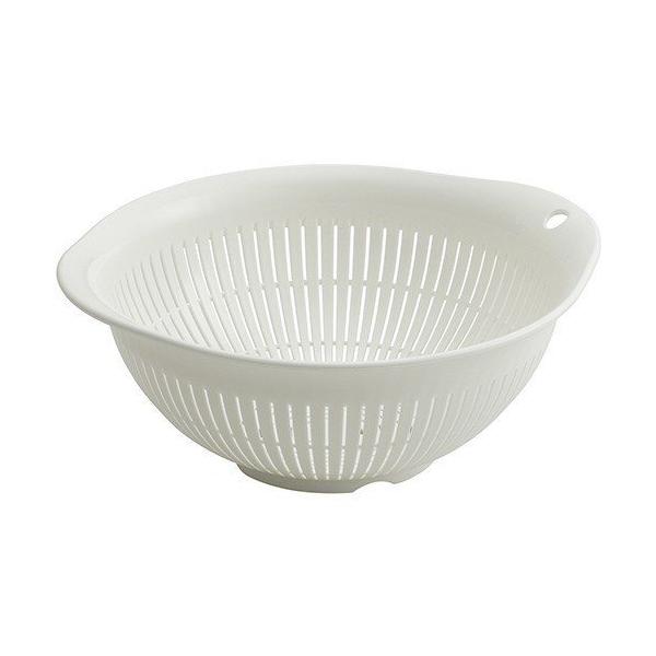 Ｎポゼ　ザル２１型 ホワイト アスベル ASVEL [調理道具　ざる　ボウル　キッチン用品　銀イオン Ag+]●軽くて手軽に扱えるAg+抗菌加工のプラスチックざる●野菜や麺類の水切りに。《調理道具　ざる　ボウル　キッチン用品　銀イオン Ag...