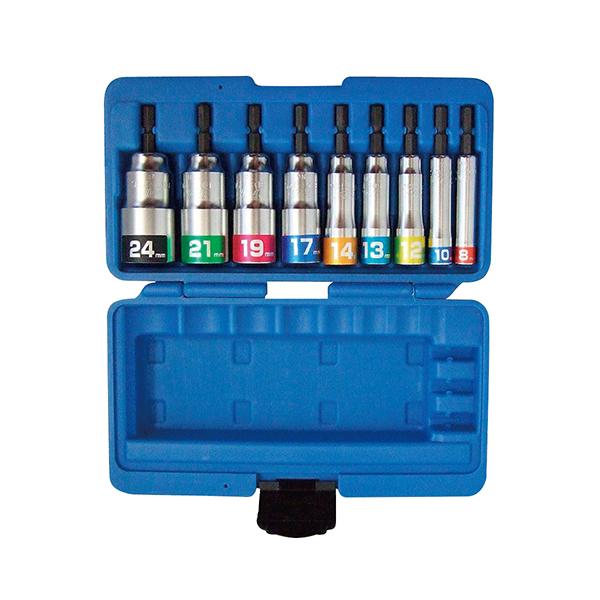 TOP 電動ドリル用コンパクトソケットセット EDS-824CS (ソケット セット販売 ドリルドライバー インパクト ビット コンパクト DIY 日曜大工 工具 作業工具 トップ工業)●当社ロゴ入りの専用ケースには便利なフリースペース付き...