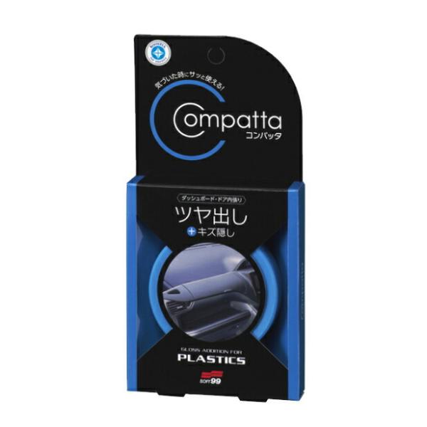 ルームピア コンパッタ 未塗装樹脂用ツヤ出し No.2187  (艶出し剤 保護クリーナー 車 社内 清掃 掃除 お手軽 ソフト99)●キャップを外してサッと塗るだけ。●手軽にダッシュボードなどの車内の未塗装樹脂パーツのツヤ出しとキズ隠しが...
