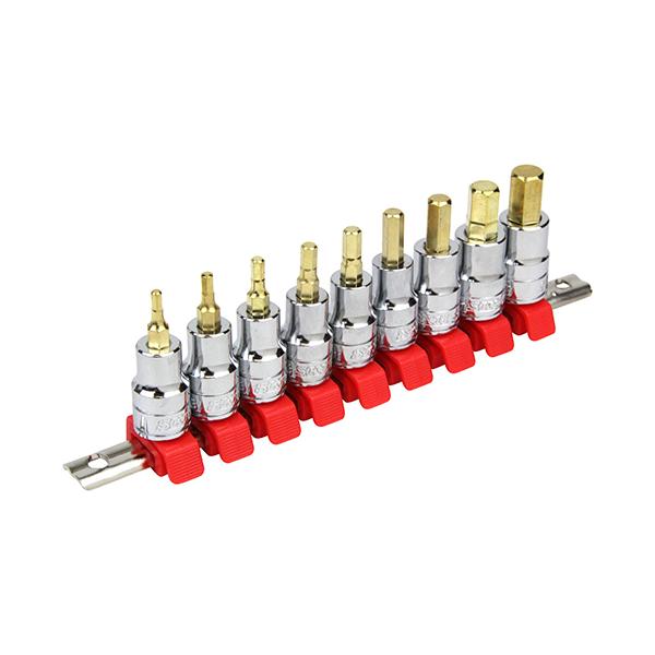 藤原産業 ヘックスビットソケットセット SHS309BHI  [作業工具 ソケット ソケットレンチセット]●六角穴付きボルトのインチサイズに対応しています。【用途】●六角穴付ボルト・六角穴付き止めネジの締め付け、緩め作業。【機能】●ワンタッ...