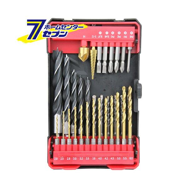 藤原産業 B-Mドリルセット32Pcs SCS-106  [先端工具 ドリルアクセサリ スクリュービット]●鉄・木・樹脂・モルタルに最適穴あけとビットが入ったビットセットです。【用途】●穴空け・ネジ締め作業。【機能】●ドリルドライバーやイン...