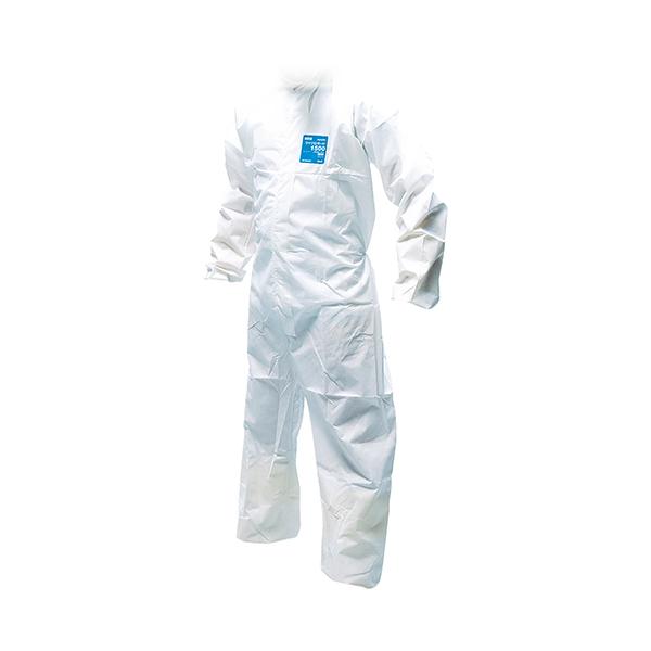 使い捨て式 化学防護服 M MG1500-M (アスベスト 粉じん ミスト タイプ5 タイプ6 SK11)●アスベスト関連作業に使用できる使い捨ての化学防護服です。●石綿(アスベスト)取扱い、粉体取扱いなどの作業。●通気性を保ちながら優れた...