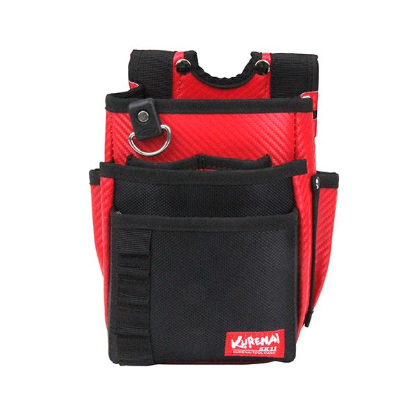 藤原産業 紅 腰袋3段 SKC2-4RD  [収納用品 自社腰袋 サック 自社 腰袋 サック]●深紅に染まる逸品「紅」シリーズの腰袋3段です。【用途】●ツールの収納・携帯。【機能】●回転式安全コード取り付け金具がついています。●Y型ハーネス...