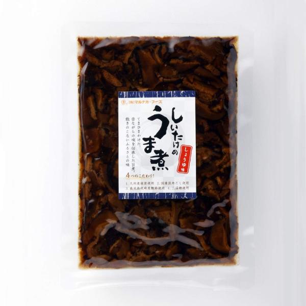 しいたけのうま煮 しょうゆ味 (袋) 100g ※メール便 (佃煮 つくだ煮 うま煮 椎茸 ?油味 お惣菜 おかず ご飯のお供 国産 マルナカフーズ)●てまひまかけた、昔ながらの味を伝承した旨煮。●飽きのこないふるさとの味です。●4つのこだ...