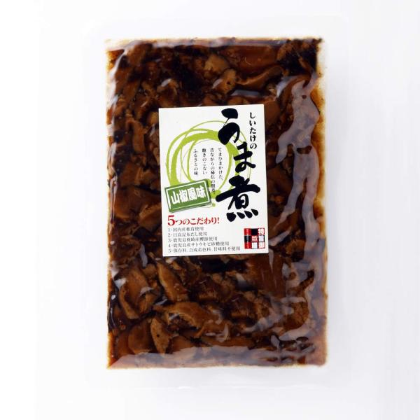しいたけのうま煮 山椒風味 (袋) 100g ※メール便 (佃煮 つくだ煮 旨煮 椎茸 山椒 ピリ辛 スパイス おかず ご飯のお供 国産 マルナカフーズ)●てまひまかけた、昔ながらの味を伝承した佃煮。●飽きのこないふるさとの味●山椒のしびれ...