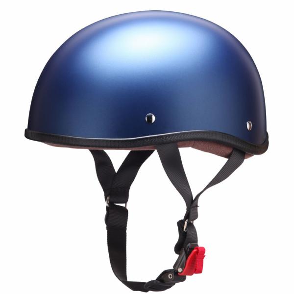 ダックテールヘルメット マットネイビー F MATTED BH-50NV (半ヘル 二輪 バイク用品 ユニカー工業)●安心の「SG規格PSC適合品」125cc以下用。●あごひもはラチェット式ワンタッチホルダー。(半ヘル 二輪 バイク用品)※...