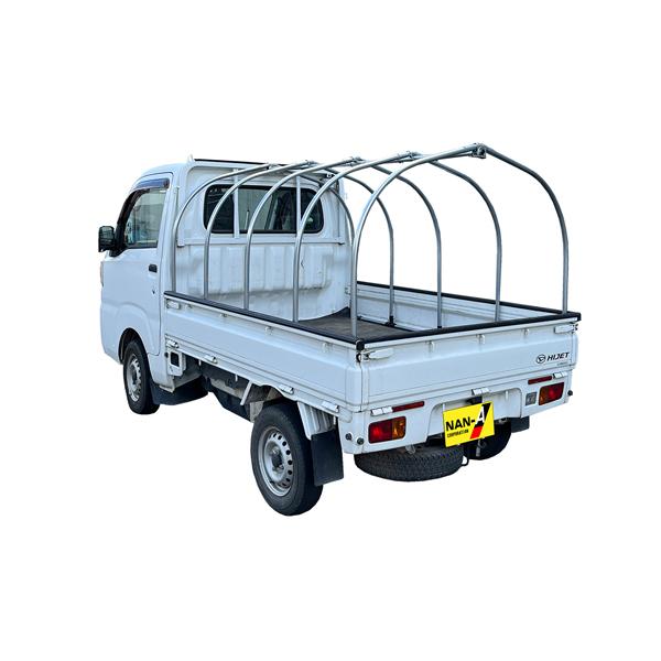 南栄工業 軽トラックドームキット KTD1100  (軽トラ 荷台 骨組み 組み立て)●簡易的な軽トラック幌として使える骨組キット●お手持ちのトラックシートや好みの市販シートを被せる事で簡易的な幌として使用できます●２５ｍｍの亜鉛メッキスチ...