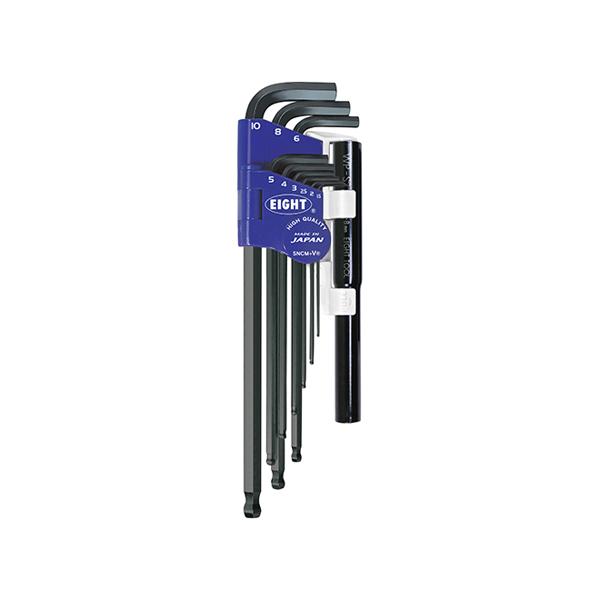 エイト 六角棒スパナセット パイプ付 TA14-1510NP (スパナ 六角棒 締めつけ)●六角レンチ専門メーカーがお届けするメイドインジャパンの最高級六角棒スパナです。●六角穴付ボルト(キャップボルト)の締結及び緩め作業。●メイドインジャ...