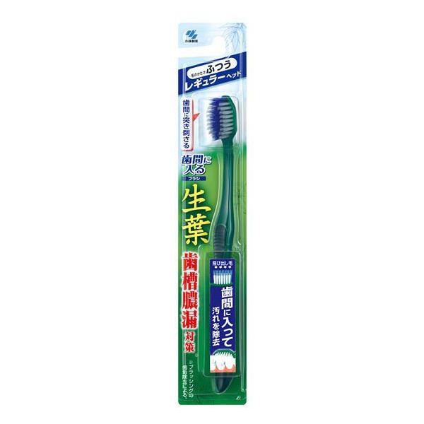 生葉(しょうよう)歯間に入るブラシ 歯ブラシ レギュラー ふつう 小林製薬 [歯間ブラシ 虫歯 予防 オーラルケア]●中央の歯間清掃毛が歯間に入り込むので、歯と歯間を同時に磨ける歯槽膿漏対策歯ブラシ●歯間用飛び出し毛で断面が四角形の毛をねじ...