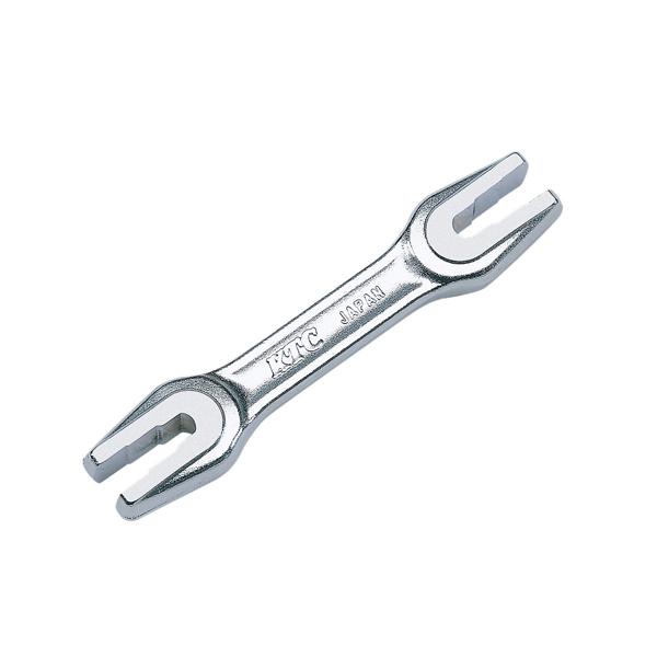 KTC ニップルレンチ MCS2-100  (作業工具 レンチ 締付工具 京都機械工具)●一本で6サイズのニップルに対応します。　【用途】●バイクのスポークニップルを調整する為の専用工具。　【機能】●1本のレンチで6サイズ(4.5・5.1・...