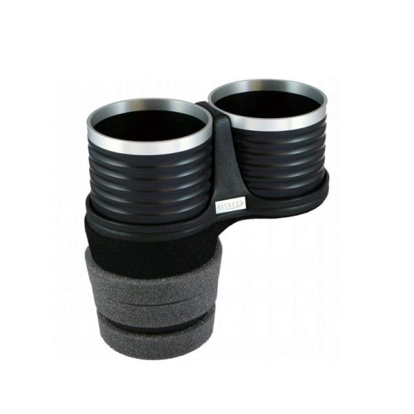 ドリンクホルダー ブラック/リングカップタイプ フォルクスワーゲン トゥアレグ(7P) 2010年〜2018年 AL-B112BS (アルカボ 車種別ドリンクホルダー ALCABO)●視界/操作に影響のないベストポジション設計スポーツドライ...