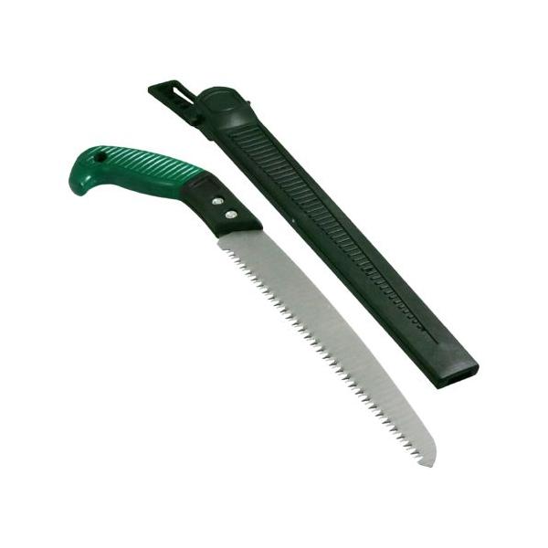 やや荒目の刃なので、生木から、一般木材まで切断できます●携帯に便利な鞘入り（樹脂製）です仕様・注意事項：●商品サイズ高さ480×幅120×奥行45重さ229ｇ●刃渡り：約270mm●刃部材質：高炭素鋼●グリップ材質：ポリプロピレン樹脂