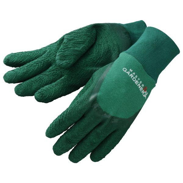 バラなどの植物のトゲから手を守る手袋。コットン100%のジャージー素材にラテックスをコーティングしています。手首部分にはフィット感のあるニットを使用しています。サイズ：S全長(約)：25.0cm手のひら周り(約)：20.0cm中指長さ(約)...