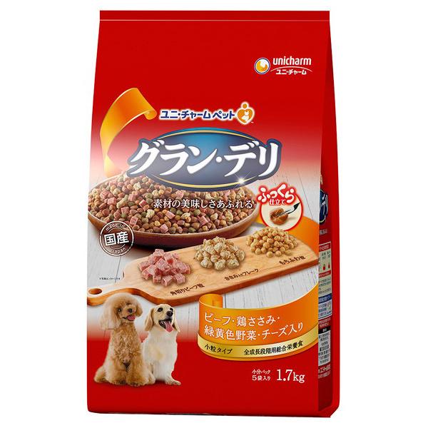 「グラン・デリ　ふっくら仕立て」は、国産のお肉たっぷりの、ソフトタイプの総合栄養食フードです。・国産のお肉たっぷり、美味しいふっくら仕立てのグルメフード・角切りビーフ粒・もちふわ粒・ささみ入り大豆フレーク入り・栄養素をバランス良く摂取できる...