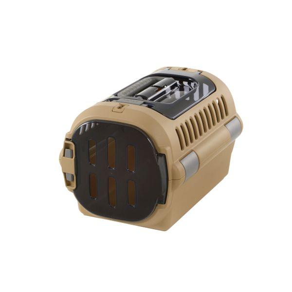 お外でキャリー、お家でハウス ペットを守る丈夫なハードタイプのキャリーです。天面のトップドアからペットをラクに出し入れできます。ポリカーボネート製のスモークドアなので、ペットが落ち着いて過ごせます。両手で持てるワイドハンドルなので、女性でも...