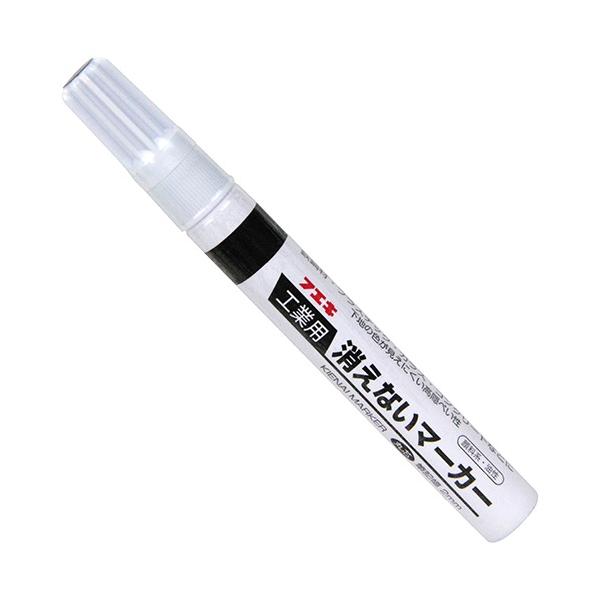 建築用マーカー。はじきやすい素材、油の付着した場所にも書けます。●筆記線：2mm●丸芯●色：黒●不透明油性