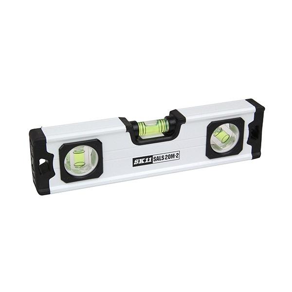 防塵構造ではありません、粉じんの多い所では使用しないで下さい。分解しないで下さい。丈夫なアルミ合金製です。持ちやすいスリム形状です。仕様・注意事項●サイズ：200mm●精度：±1.5mm/1m●感度：0.5mm/1m●本体：アルミ●気泡管：...