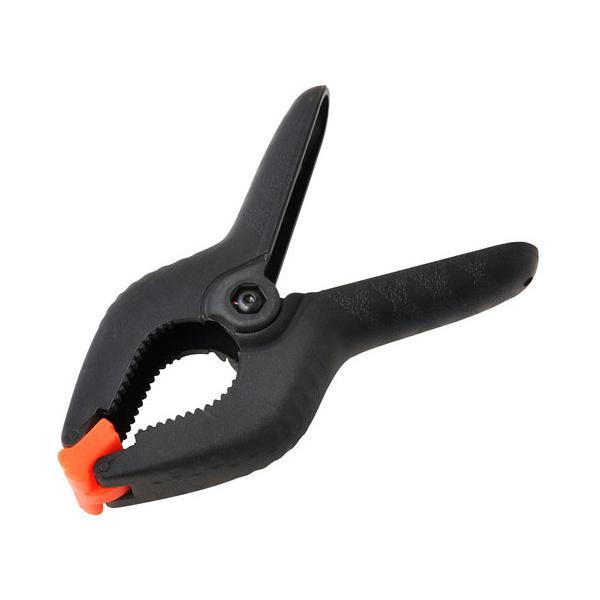 木工作業時の製品や材料の仮止めに。●はさむ物を傷めないフリ−ガイド付。●工作物の接着、釘打ち等の仮止めに。●シ−ト、テント等の固定等、アウトドアにも多目的に利用可能。仕様・注意事項●材質：本体：ナイロンファイバー●パッケージサイズ：縦170...