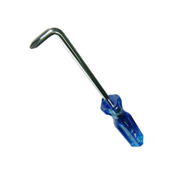 通常のドライバーが入らないコーナー角や狭い障害物がある場所での本締めが可能です。コーナー角や狭い障害物がある場所での本締め作業。従来のドライバーの先の部分を六角レンチの様に90度に曲げました。(+)No.1・No.2対応ですので殆どのネジを...