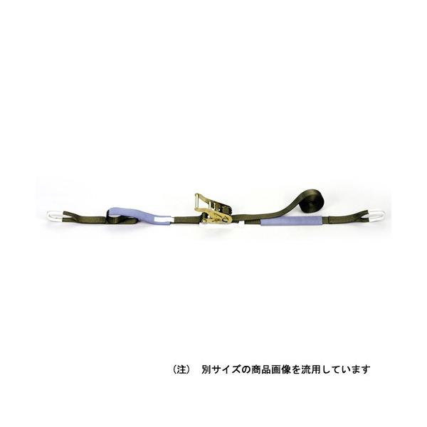 ラチェット式で強く確実に荷締めが出来ます。耐久性に優れたポリエステルベルトを使用しています。端末はしぼり縫製で軽く荷物をキズつけません。プロテクター1枚・スリーブ2枚付きです。仕様・注意事項●ベルト幅：25mm●ベルト長：巻取4m●ベルト長...