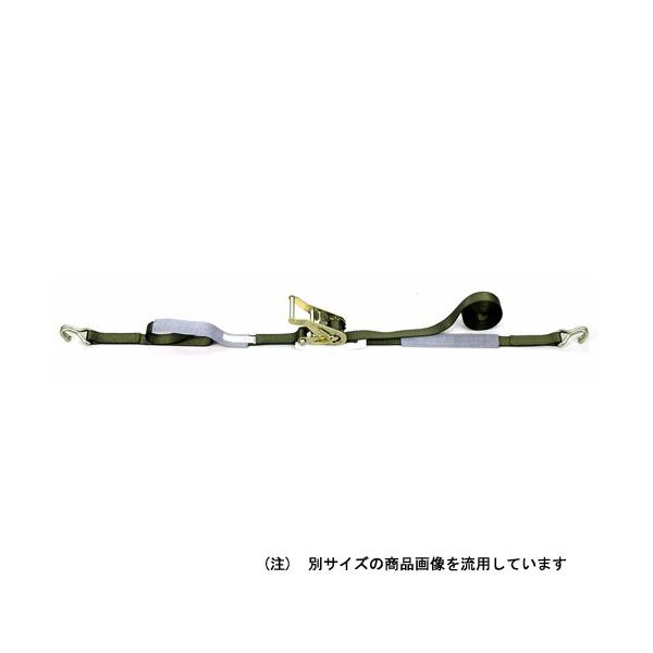 ラチェット式で強く確実に荷締めが出来ます。耐久性に優れたポリエステルベルトを使用しています。端末Jフックはいろんな所に掛けられる万能型です。プロテクター1枚・スリーブ2枚付きです。仕様・注意事項●ベルト幅：50mm●ベルト長：巻取5m●ベル...