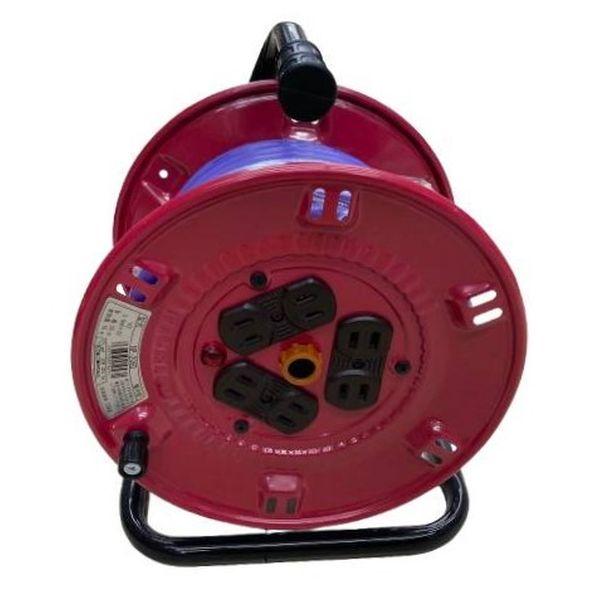 20mタイプの電工ドラムです。屋内用100V一般型ドラム。屋内型です。●電線：VCT2.0×2芯×20m●コンセント数：6●コンセント仕様：2P・15A・125V●サイズ：(H)341×260×200mm●質量：4.8kg[注意事項・その他...