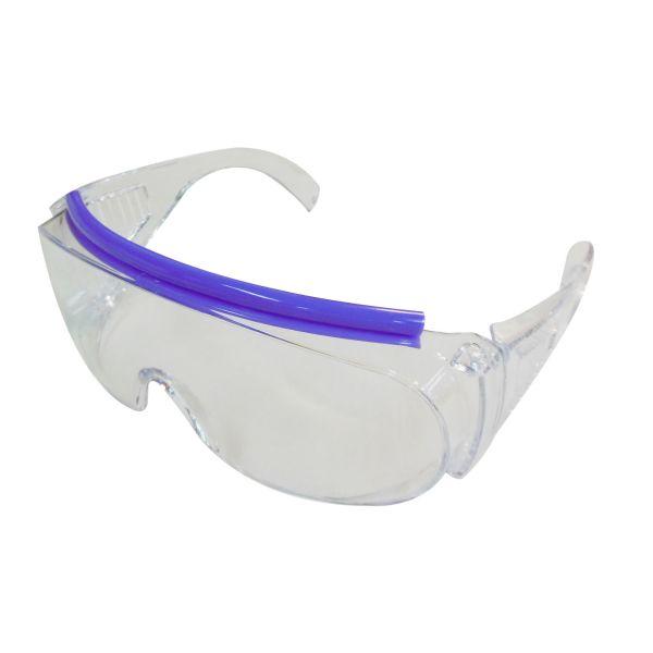 オーバーグラスのスタンダードモデル。防曇加工：−防傷加工：−耐衝撃性：○メガネ併用：○レンズカラー：クリアその他：クッションバー付重量：49gレンズ材質：ポリカーボネート