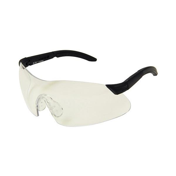 作業中に保護めがねをはずさないでください。カーブレンズ採用で視界が広く、作業性抜群です。耳かけ部にスベリ止め加工した樹脂を装着し、長時間作業でも快適です。傷に強いハードコートレンズです。仕様・注意事項●レンズカラー：クリアー●レンズ：プラス...
