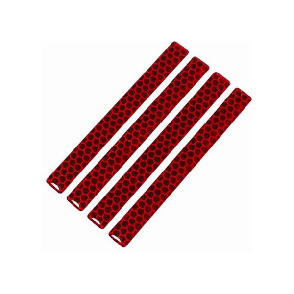 夜間の安全対策に役立つ反射プロテクターです。●視認性向上による安全対策に。●夜間外出時のカバンや自転車、車のドアガードに取り付け、視認性を向上します。仕様・注意事項●サイズ：10×95mm●色：赤●入数：4●カラー：レッド●材質：本体：ポリ...